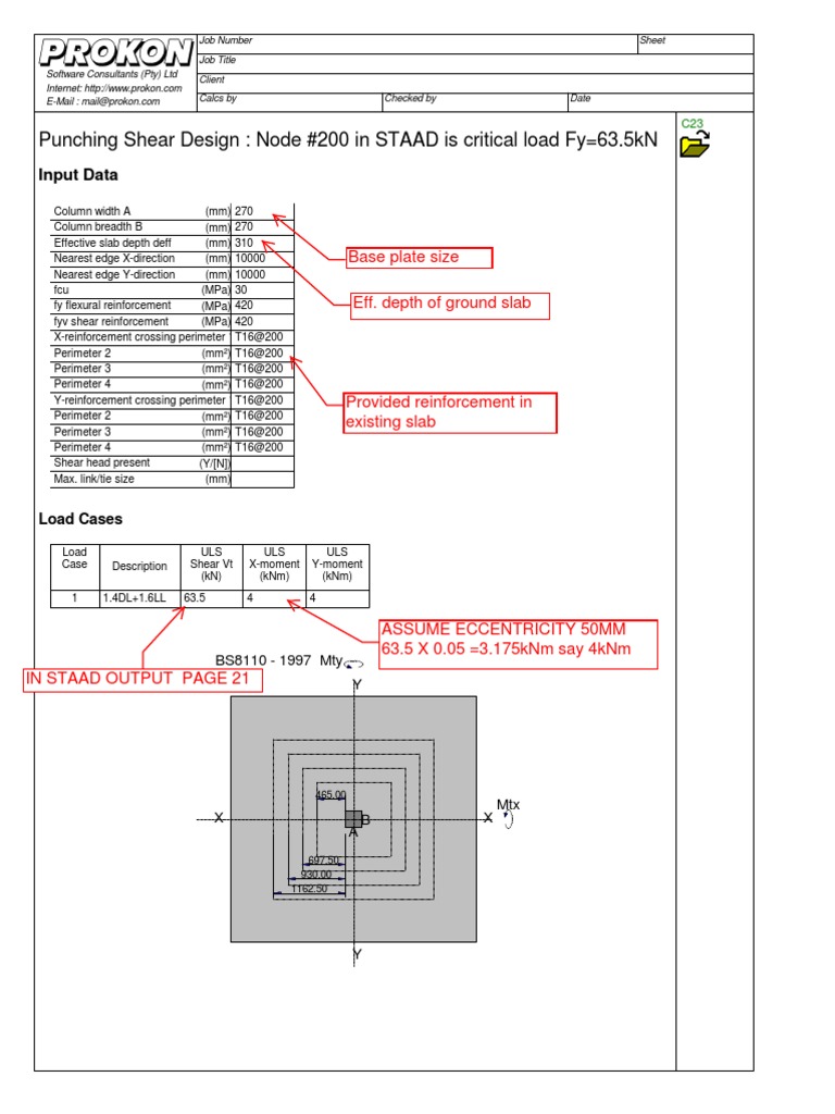 Punching Shear Check | PDF