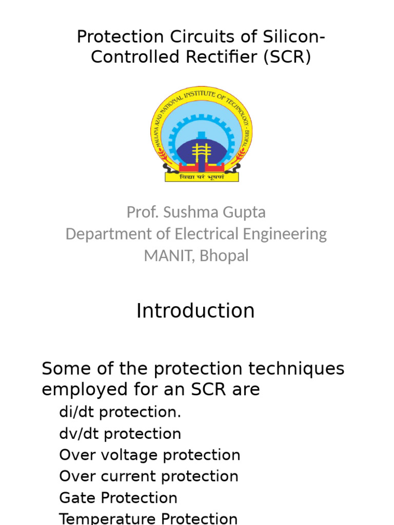 Protection Circuits of SCR 2 | PDF | Series And Parallel Circuits ...