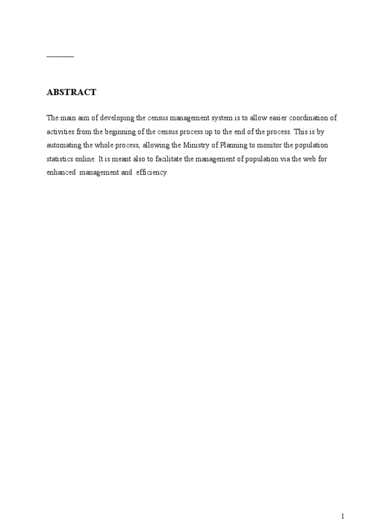 Automated Census Management System | PDF | Census | Conceptual Model