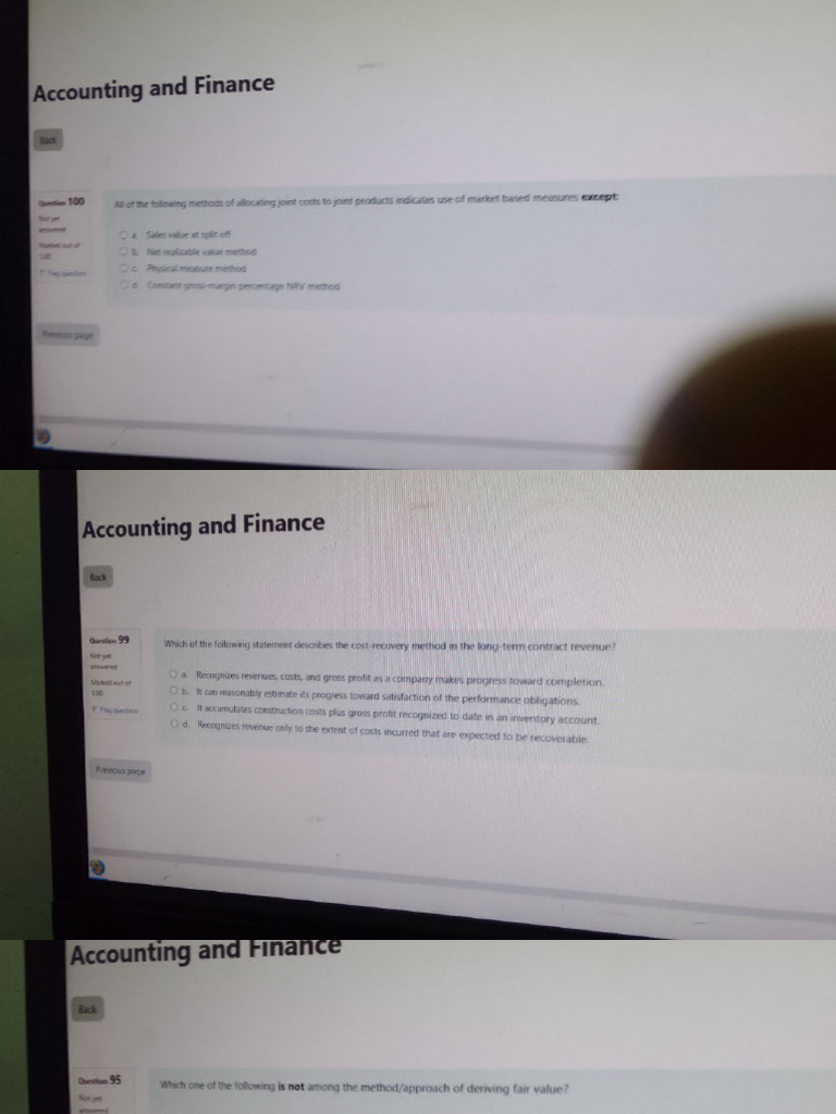 Exit Exam of Accounting and Finance | PDF