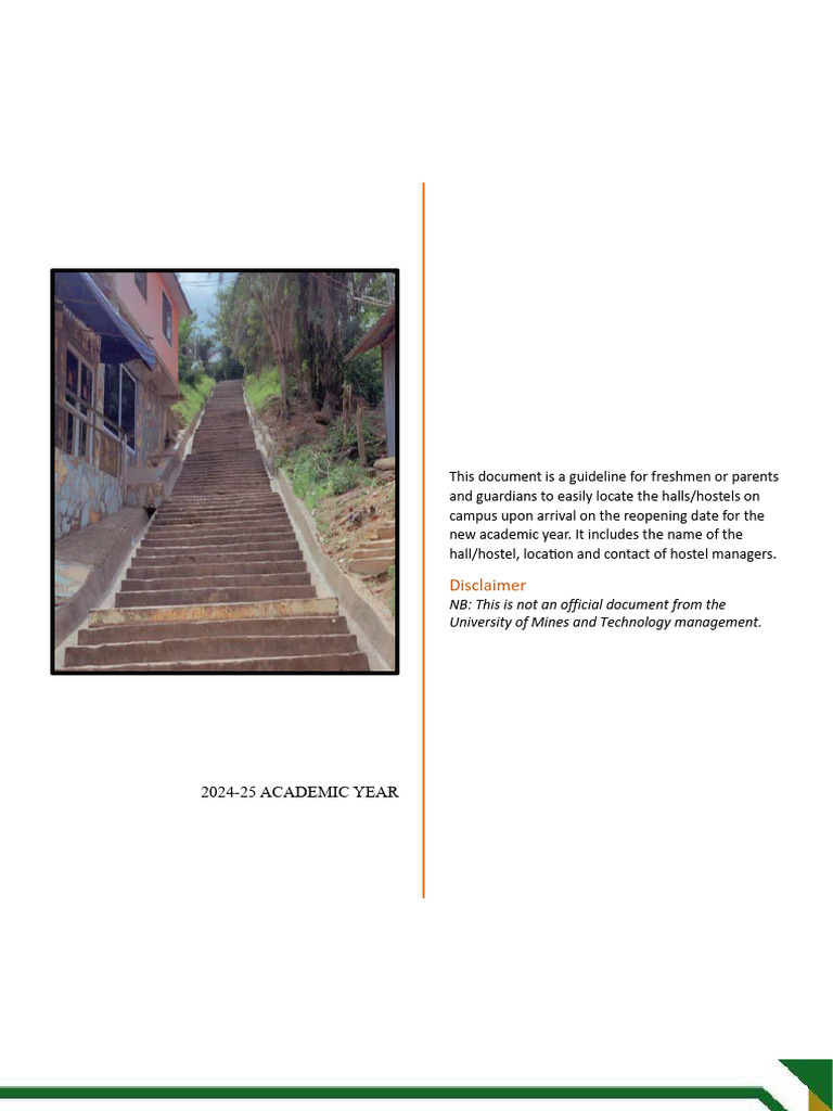 UMaT Hostels & Location | PDF | Backpacking | Hotel Types