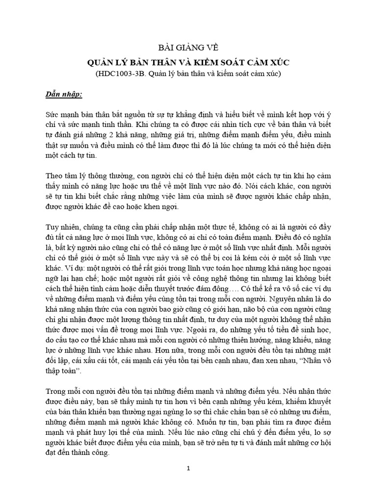 1.2.quan Ly Ban Than Va Quan Ly Cam Xuc Inqt | PDF
