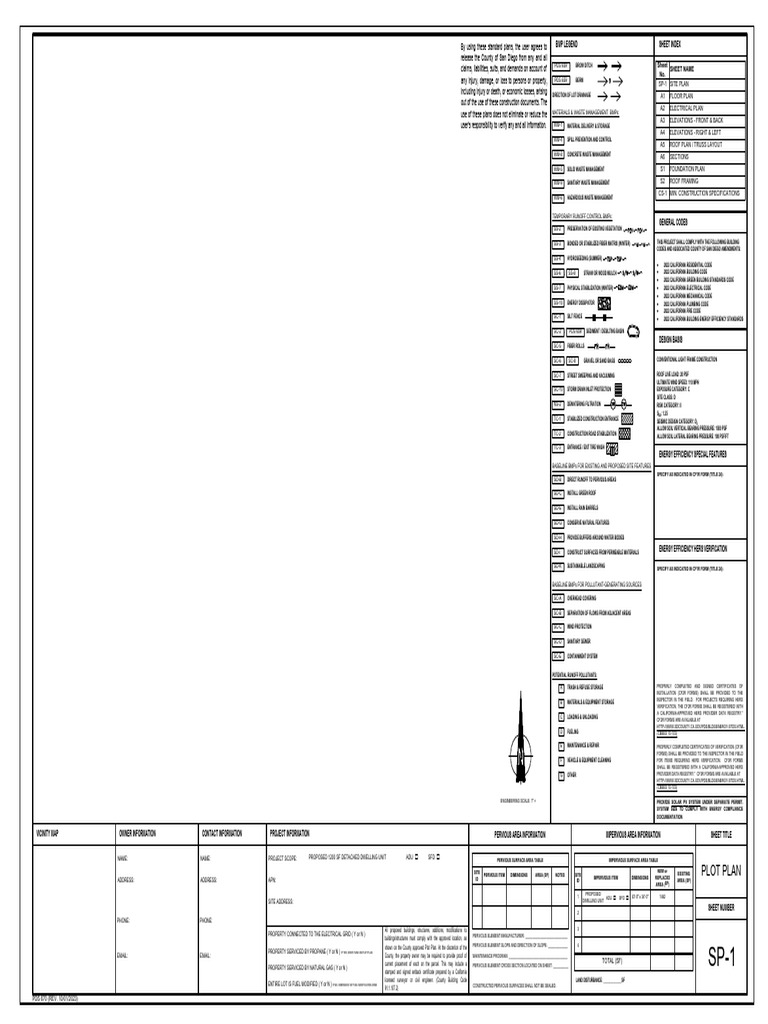 Pds670 - 11x17 ADU 1200 SQFT Plan Set Example | PDF | Storm Drain ...