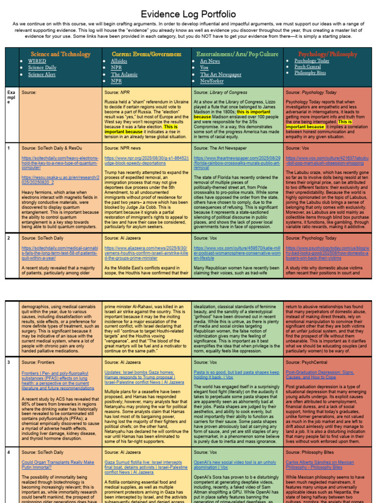 Comprehensive Evidence Log Guide | PDF | Domestic Violence | Hamas
