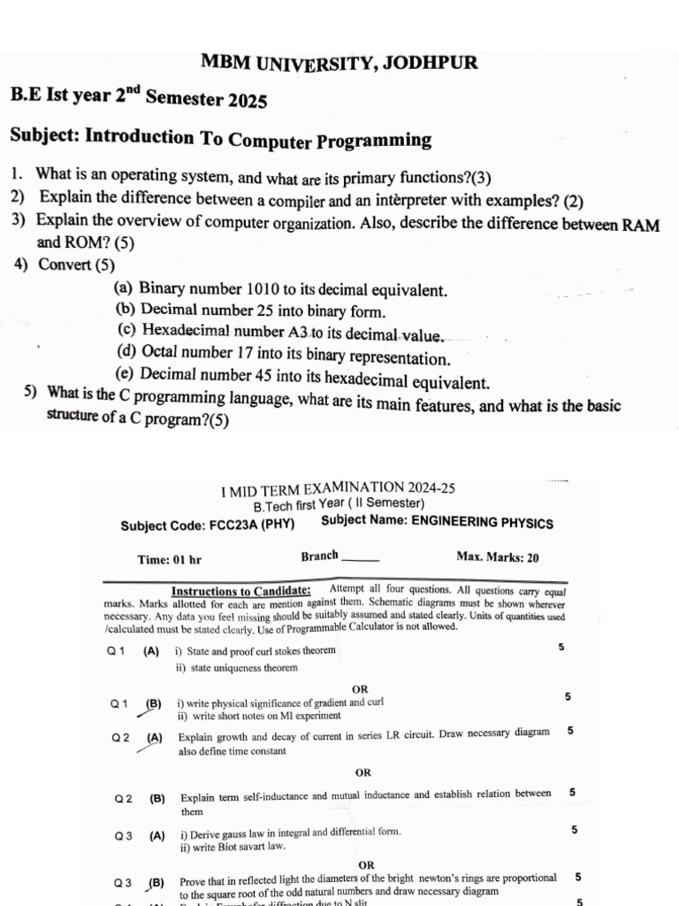 Mid Term 1 Paper | PDF