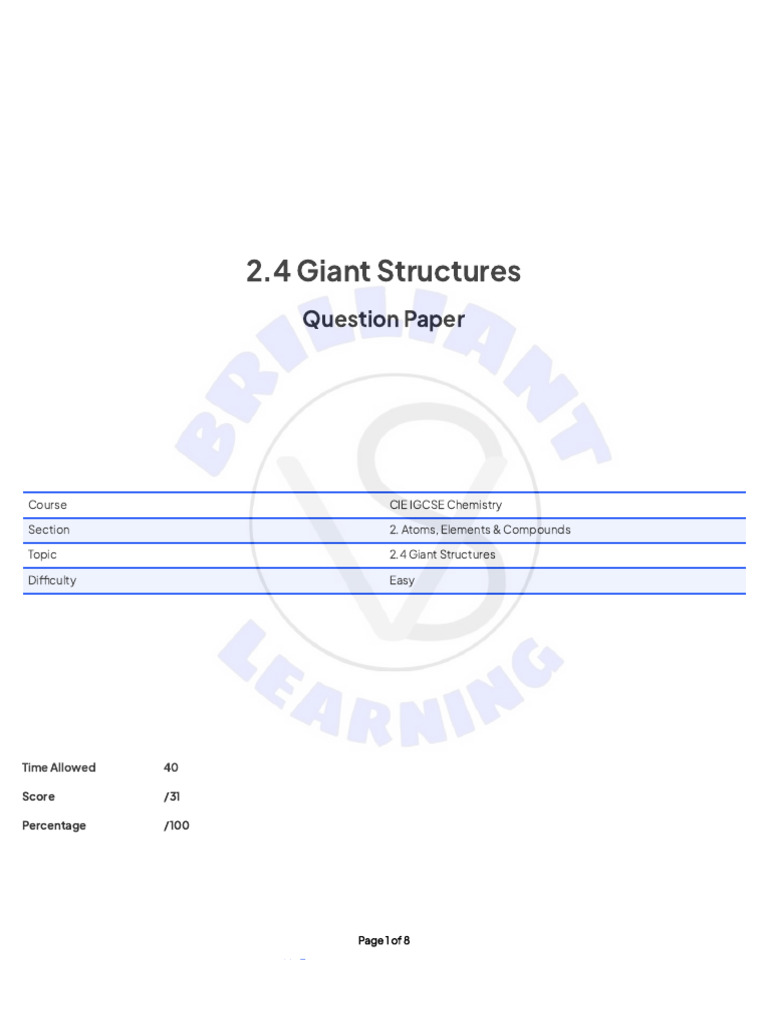 Giant Structures Easy 1 | PDF | Carbon | Electrical Conductor