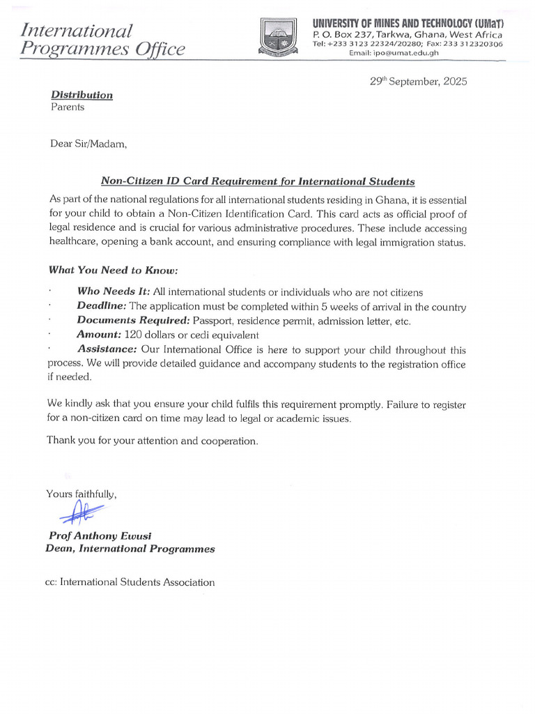 Notice of Non-Citizen ID Card | PDF