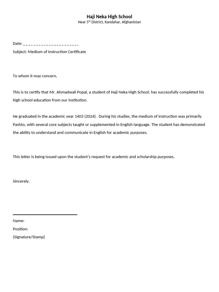 MOI Letter Made by Me-1 | PDF