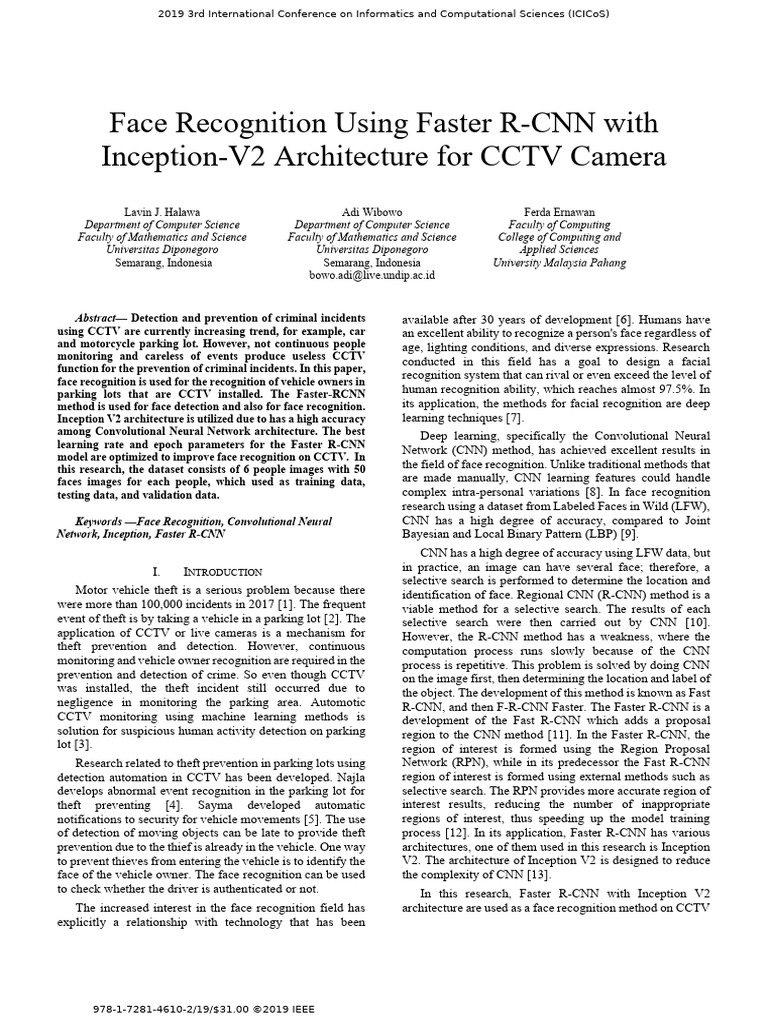 Face Recognition Using Faster R-CNN With Inception-V2 Architecture For ...