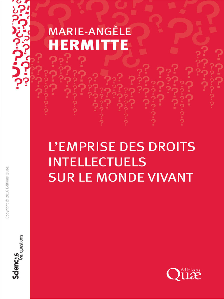 L'Emprise Des Droits Intellectuels Sur Le Monde Vivant | PDF