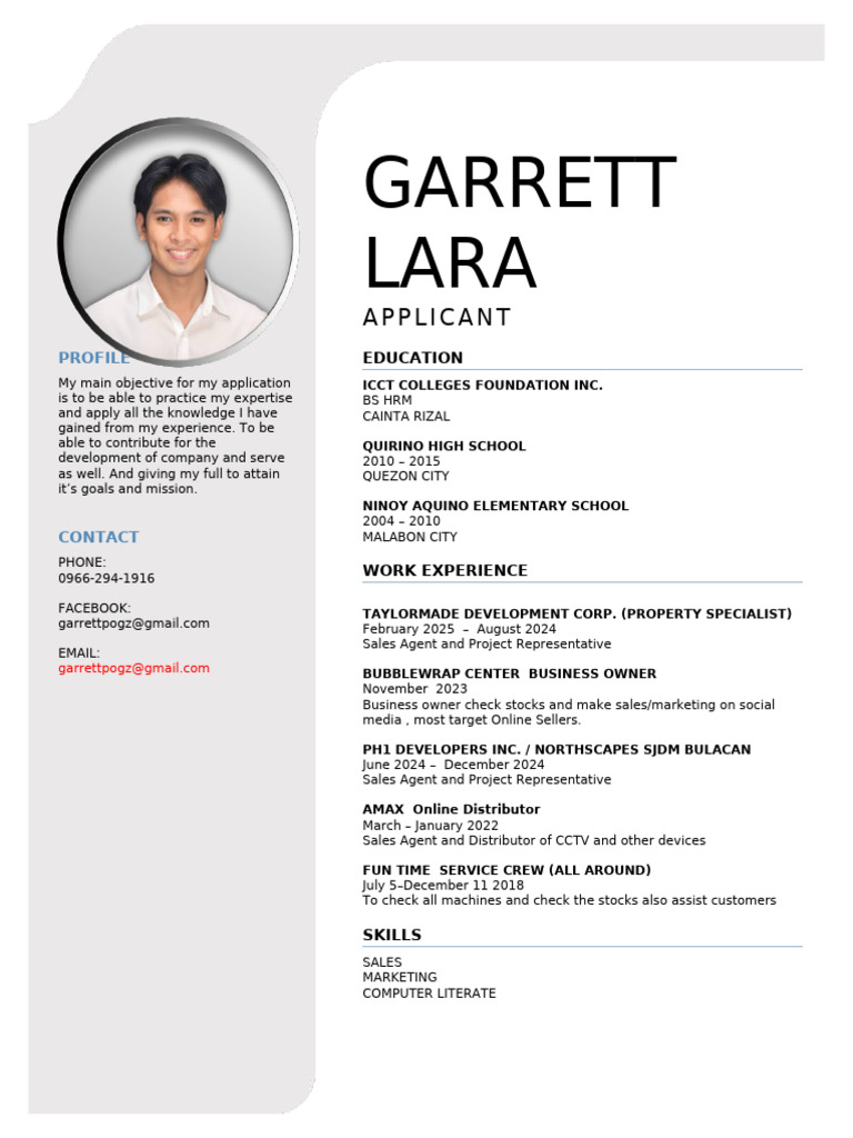 Garrett Lara RESUME 111111 | PDF
