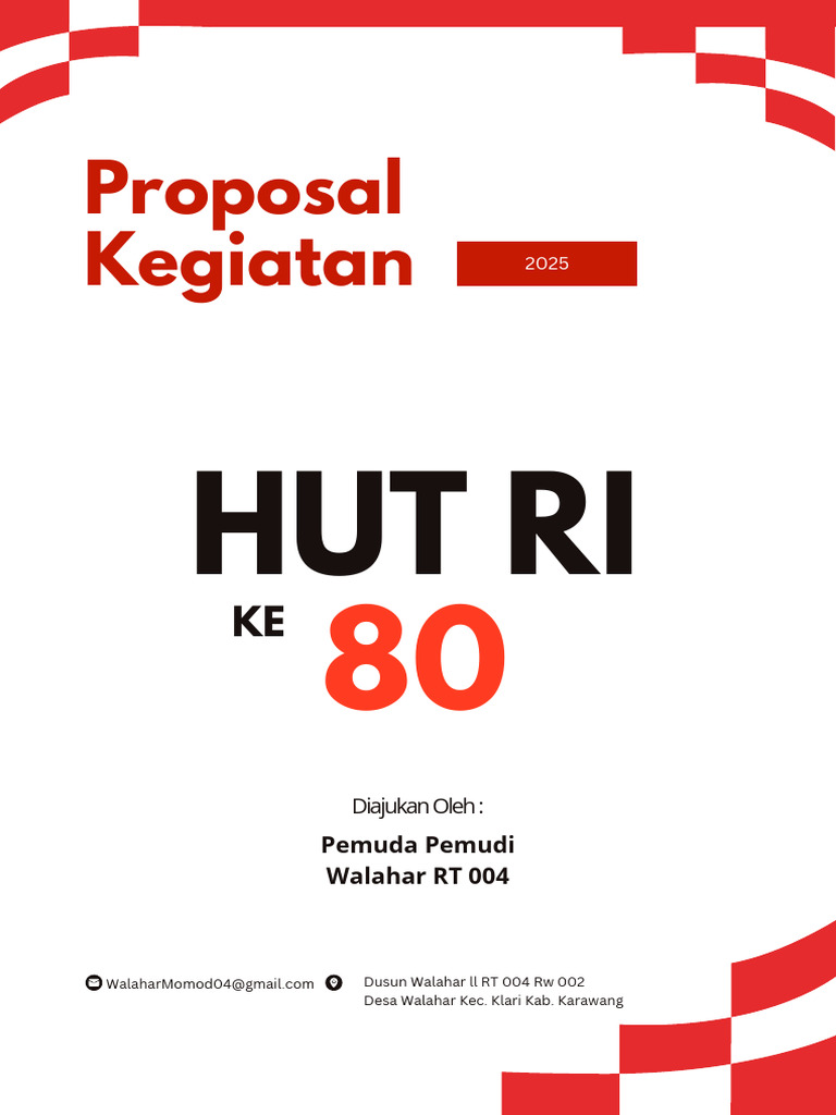 Proposal Kegiatan HUT RI ke-80 Walahar | PDF