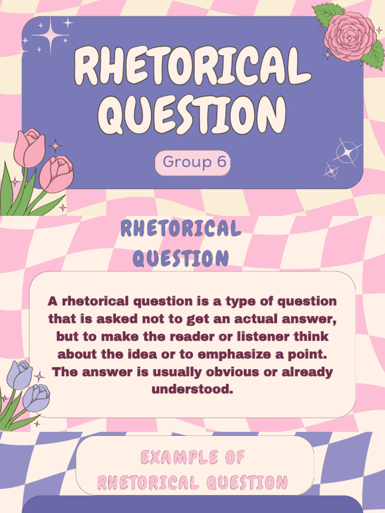 Understanding Rhetorical Questions | PDF | Rhetoric | Human Communication