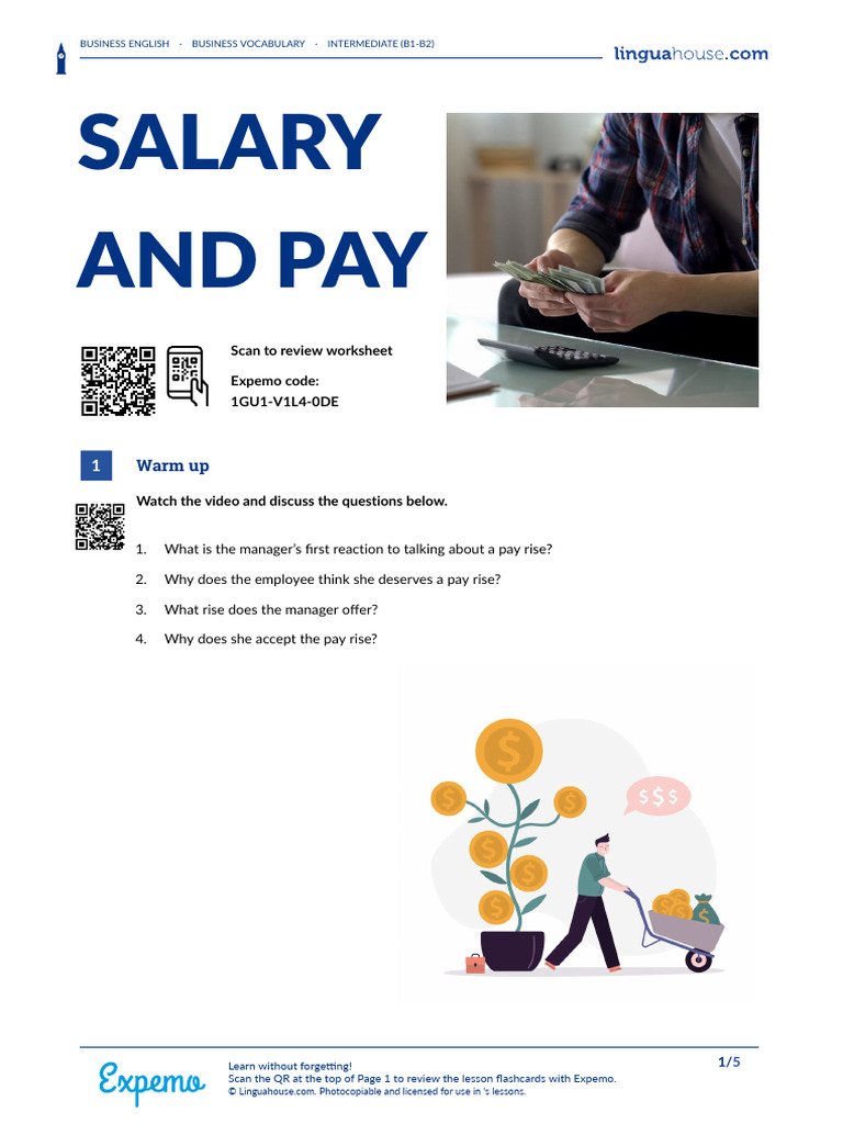 Business English: Salary and Pay Vocabulary | PDF | Salary | Vocabulary