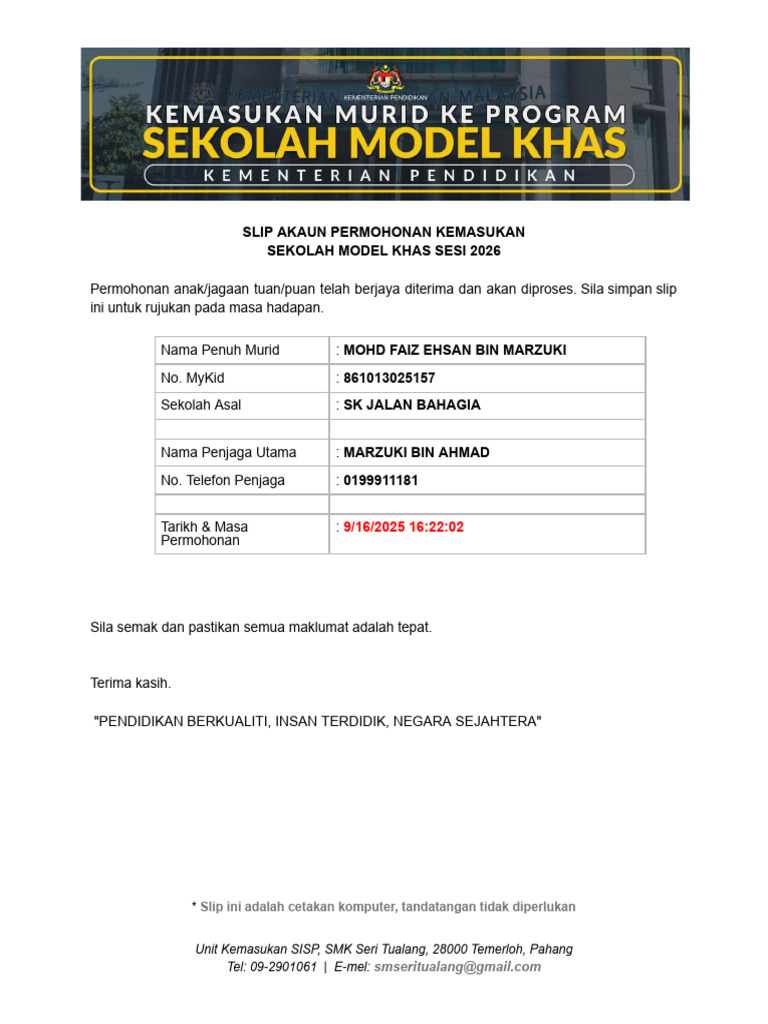 Sisp 2026 - Mohd Faiz Ehsan Bin Marzuki - 861013025157 | PDF