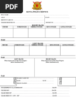 Kenya Police Fingerprint Form PDF | PDF | Hand