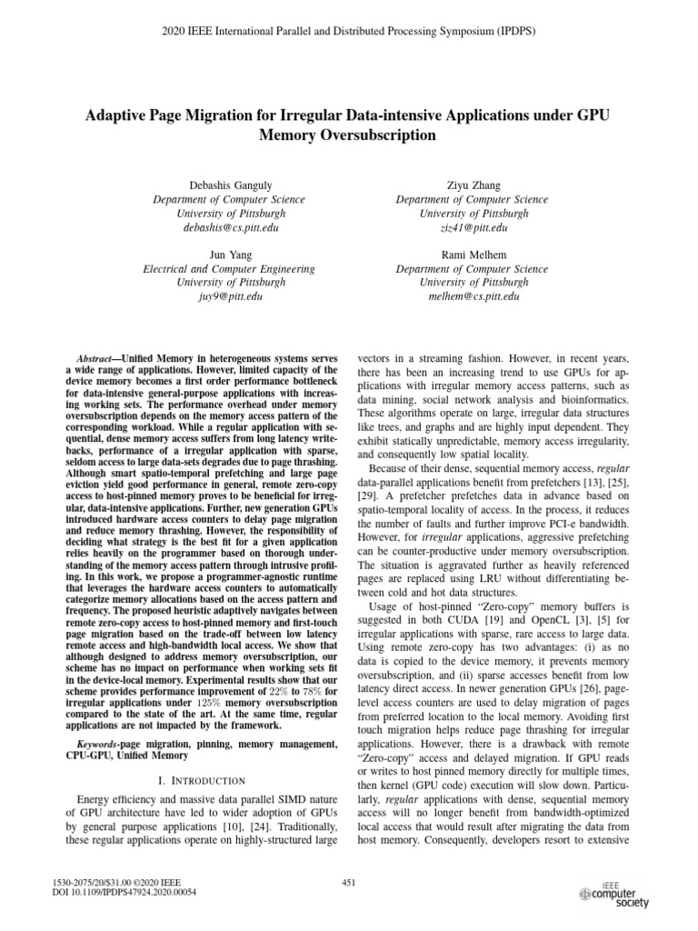 Adaptive Page Migration For Irregular Data-Intensive Applications Under ...