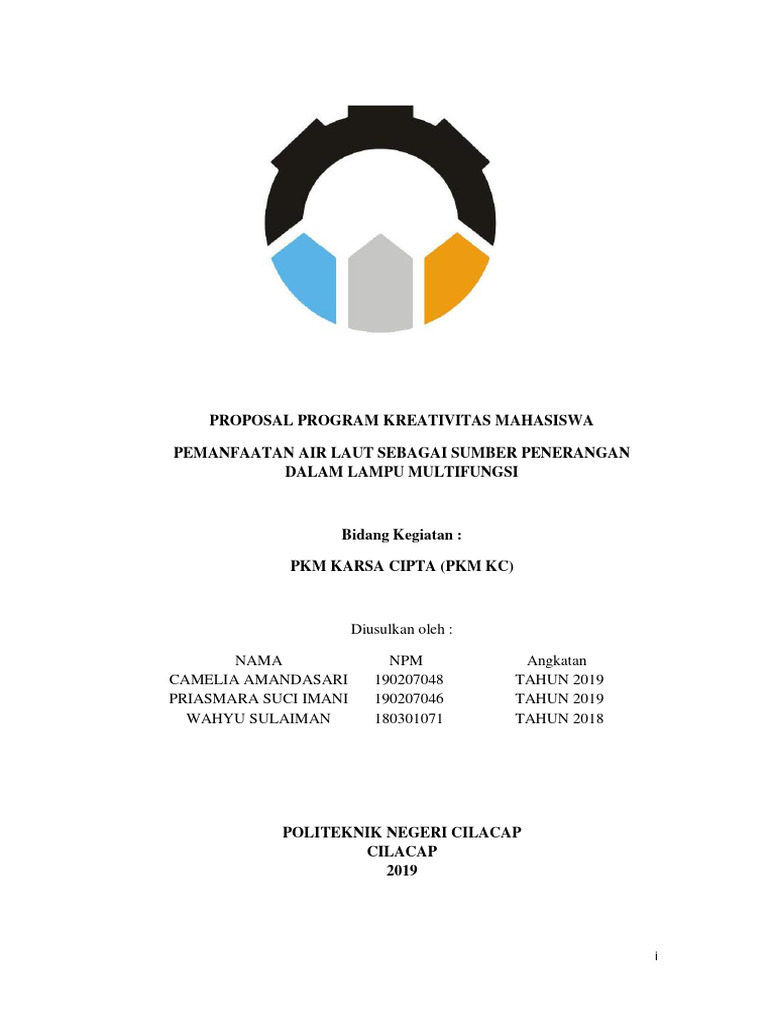 Proposal Program Kreativitas Mahasiswa P | PDF