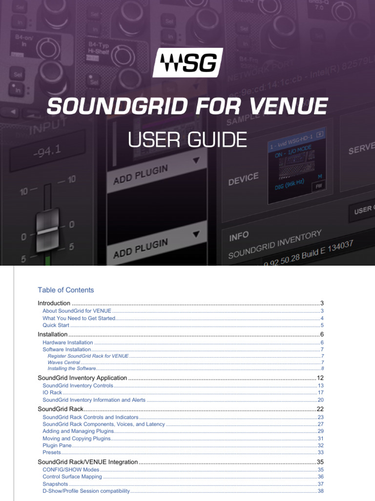 Soundgrid For Venue v10 | PDF | Installation (Computer Programs ...
