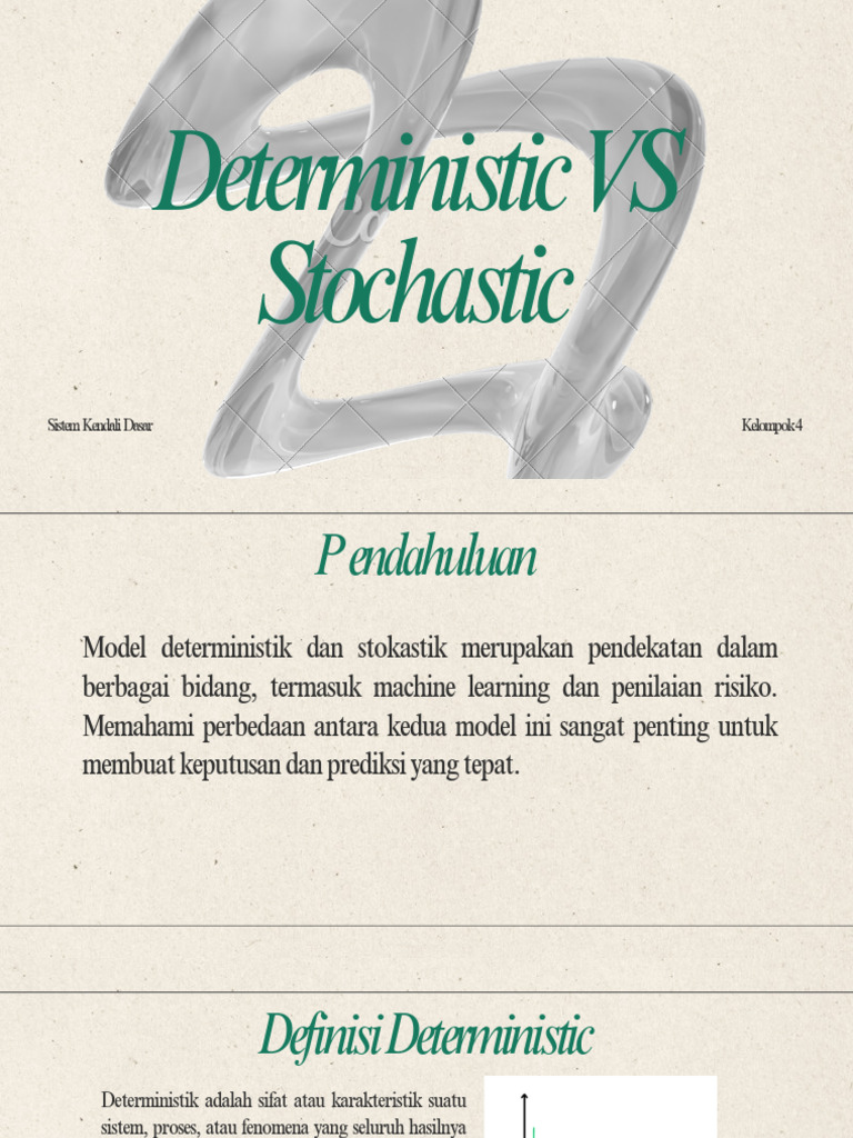 Perbedaan Model Deterministik dan Stokastik | PDF