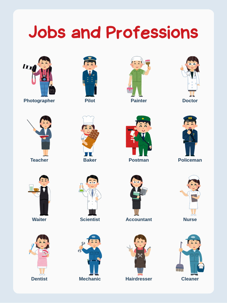 Cards Sobre Algumas Profissões em Inglês - 20251005 - 091357 - 0000 | PDF