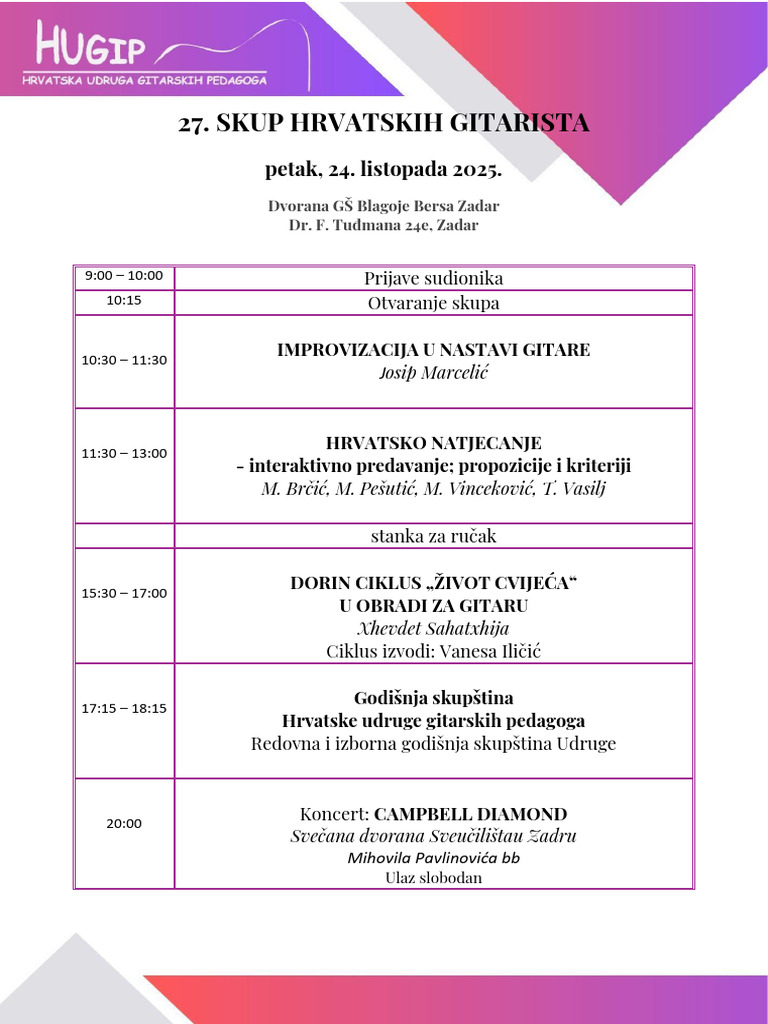 HUGIP Skup 2025 Program 1 | PDF