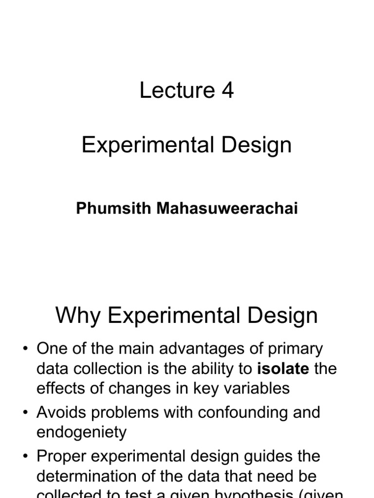 Understanding Experimental Design Principles | PDF | Ordinary Least ...