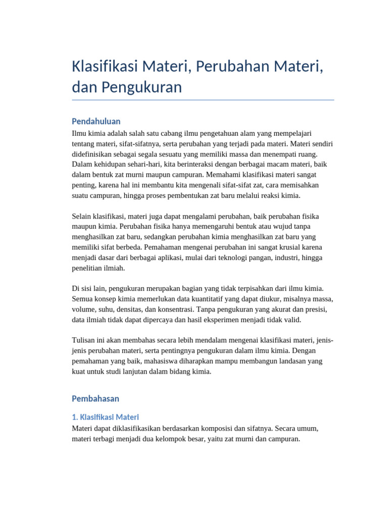 Tugas Kimia Materi Format | PDF