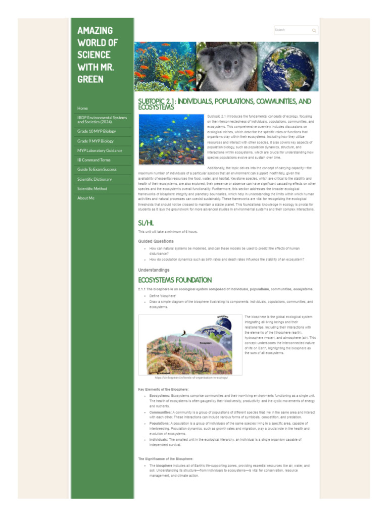 WWW Mrgscience Com Ess Subtopic 218203 Individuals Populations ...