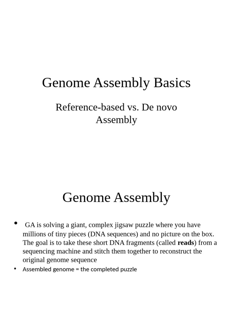 Genome Assembly Basics | PDF | Dna Sequencing | Mathematical And Theoretical Biology