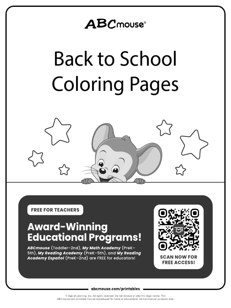 Back to School Coloring Pages for Kids | PDF