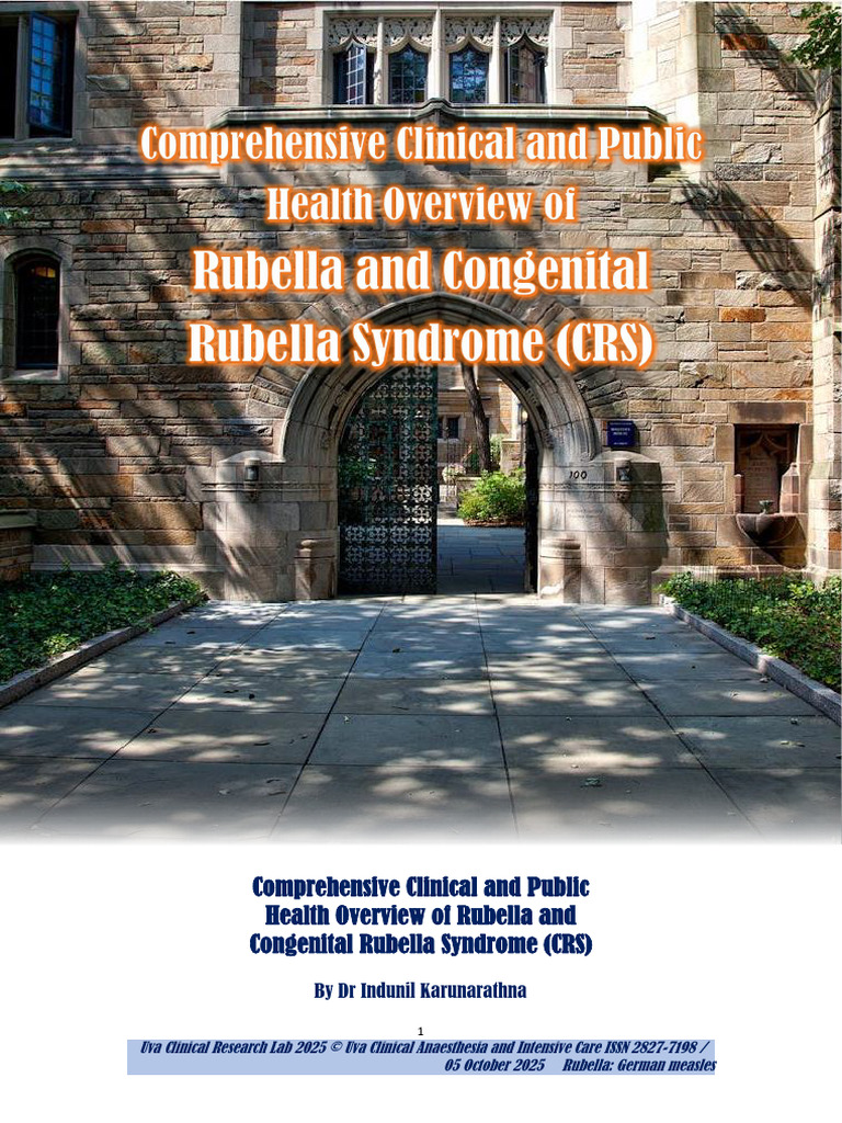 Comprehensive Clinical Overview of Rubella and Congenital Rubella ...