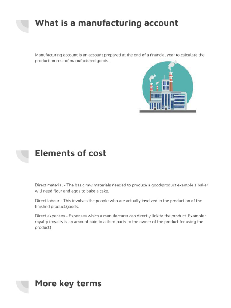 Understanding Manufacturing Accounts | PDF