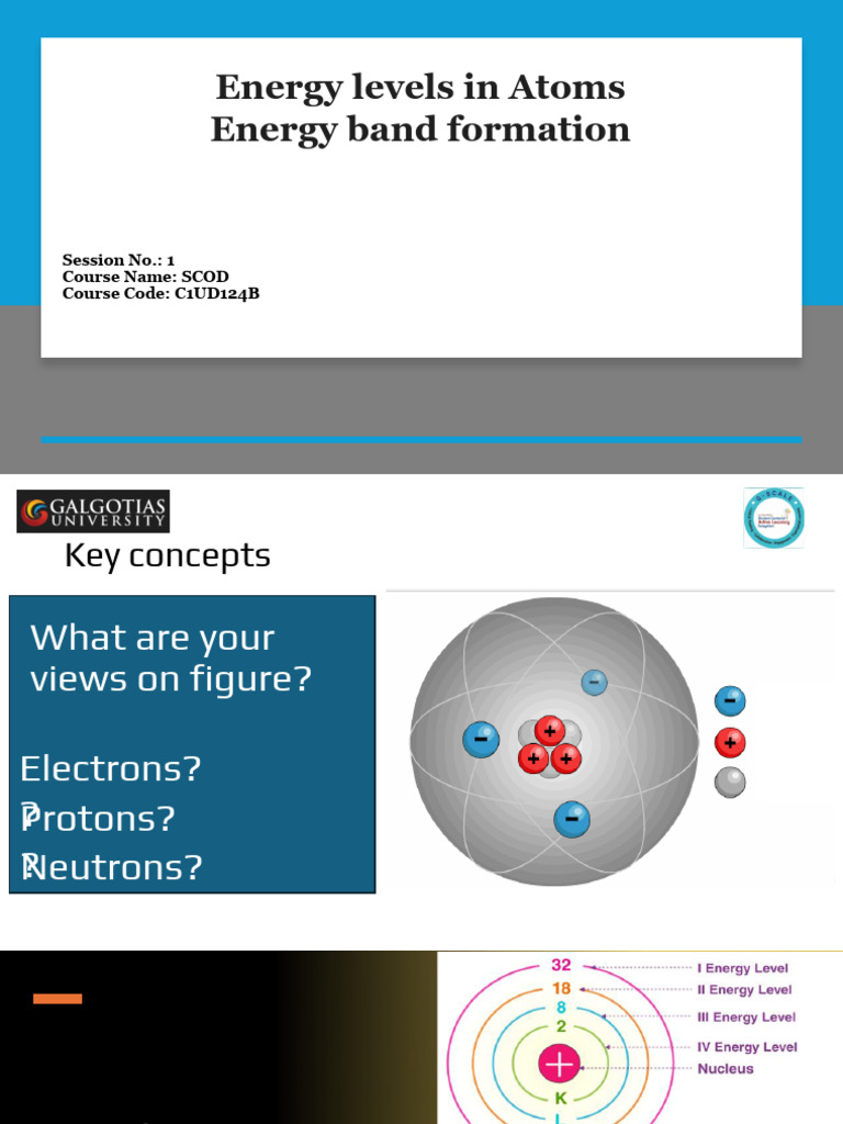 1_Energy Levels and Energy Band Formation | PDF | Energy Level | Atoms
