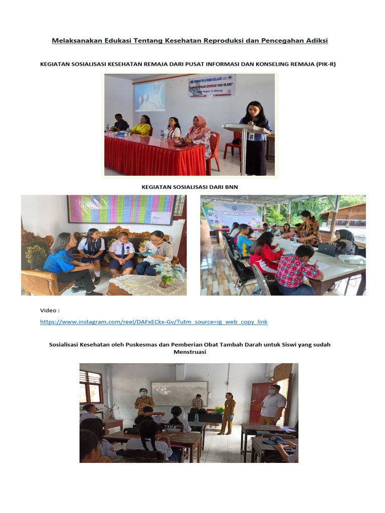 Edukasi Kesehatan Reproduksi Remaja | PDF