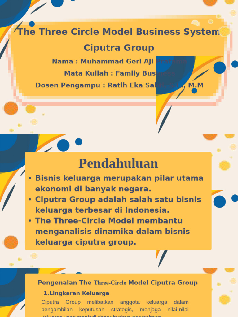 Model Tiga Lingkaran Ciputra Group | PDF