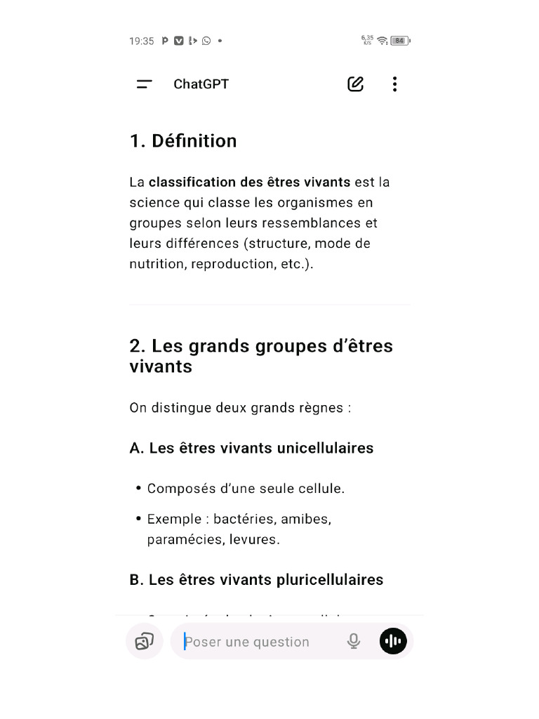 Biologie Les Êtres Vivants Et Leur Environnement | PDF