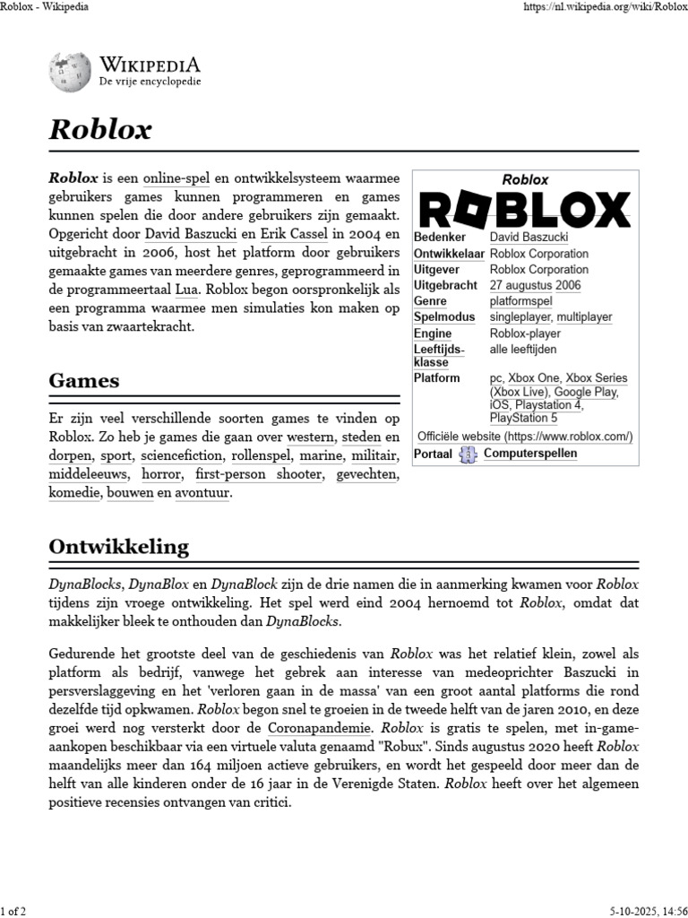 Roblox - Wikipedia | PDF