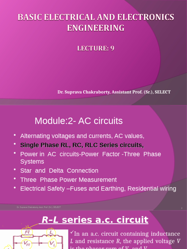 RL RC RLC Circuits II.ppt (1) | PDF | Electrical Impedance | Inductor