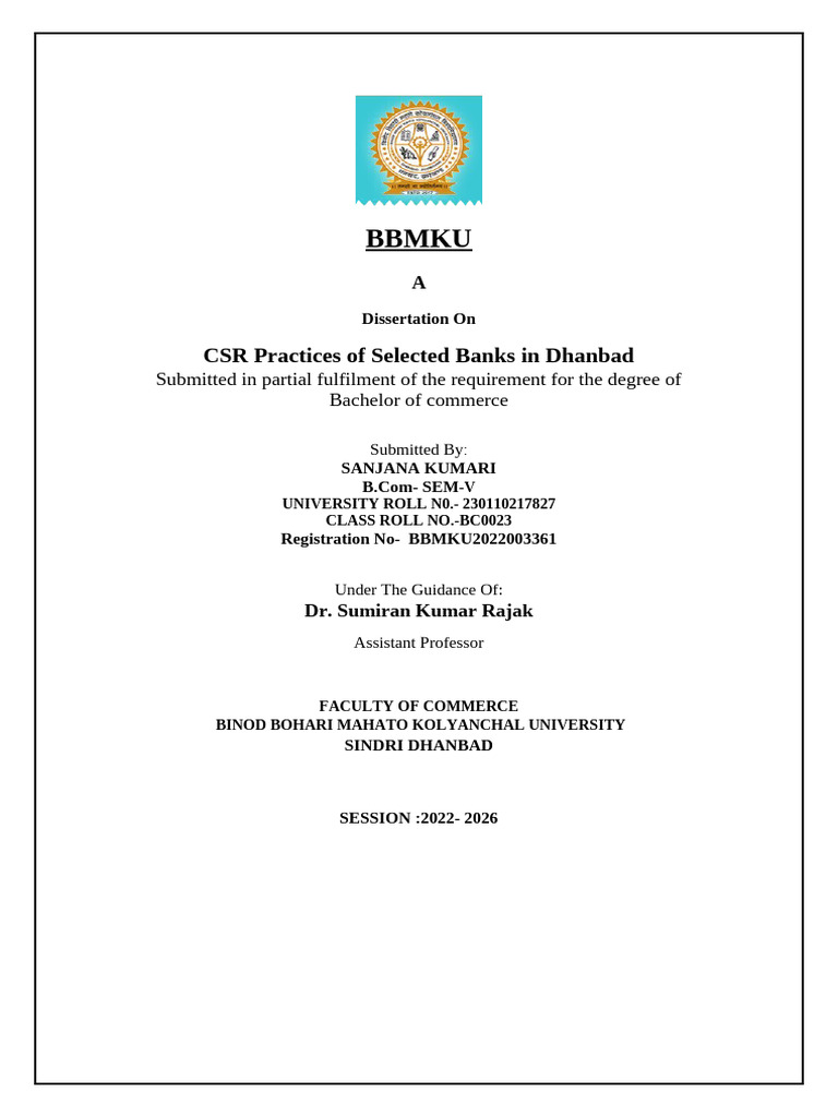 BBMKU Sanjana Kumari | PDF