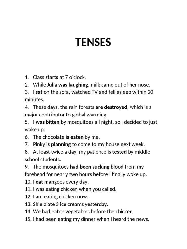 Understanding English Tenses Explained | PDF