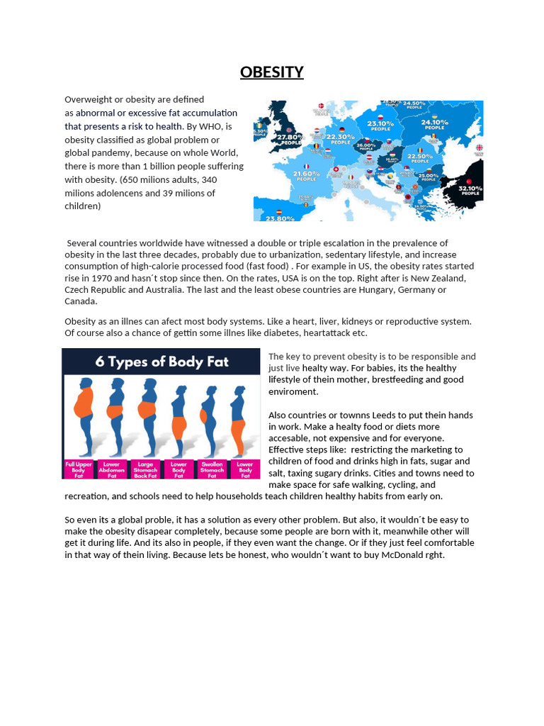 Global Problems-Obesity HOTOVO - Kopie | PDF | Obesity | Nutrition