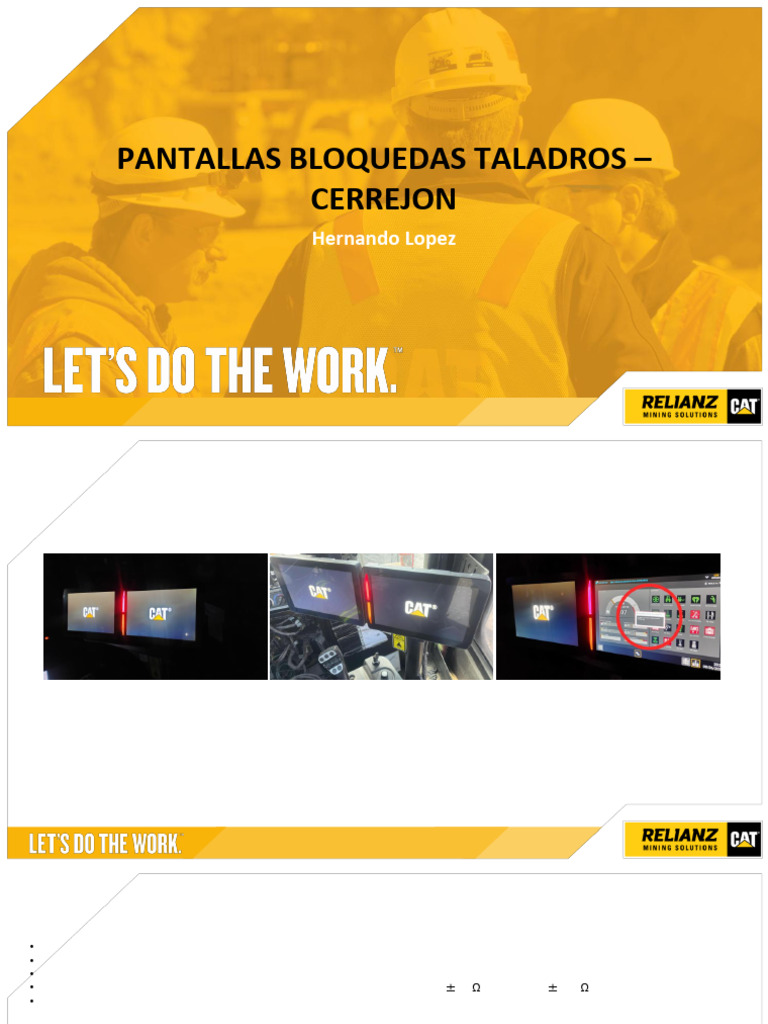 Pantallas Bloqueadas Taladros - Cerrejon | PDF | Conector eléctrico ...