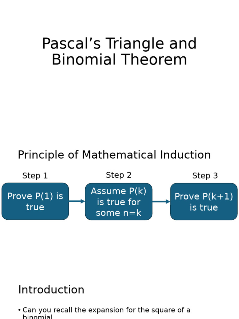 Pascal's Triangle and Binomial Theorem.v3 | PDF | Abstract Algebra | Elementary Mathematics