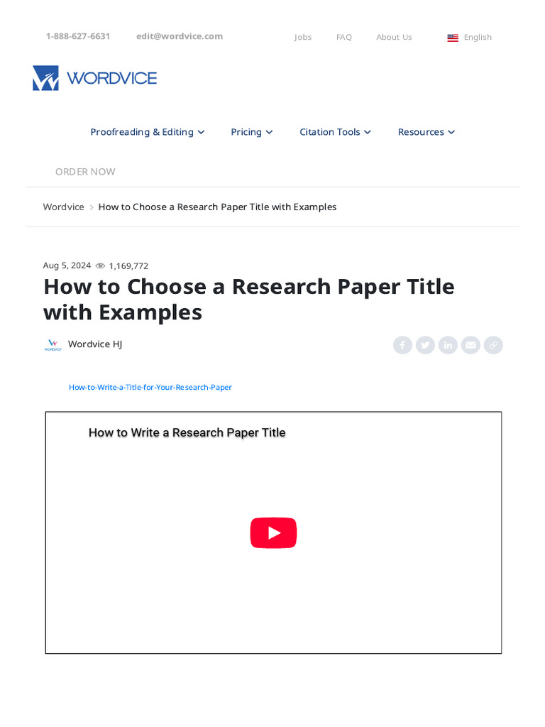 How To Choose A Research Paper Title With Examples - Wordvice | PDF ...