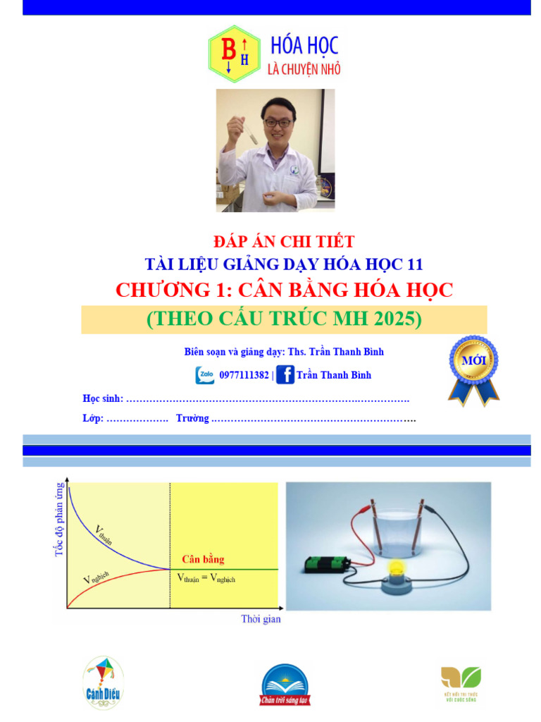 Hoa 11 - SGK - Chuong 1 - Can Bang Hoa Hoc. TTB | PDF