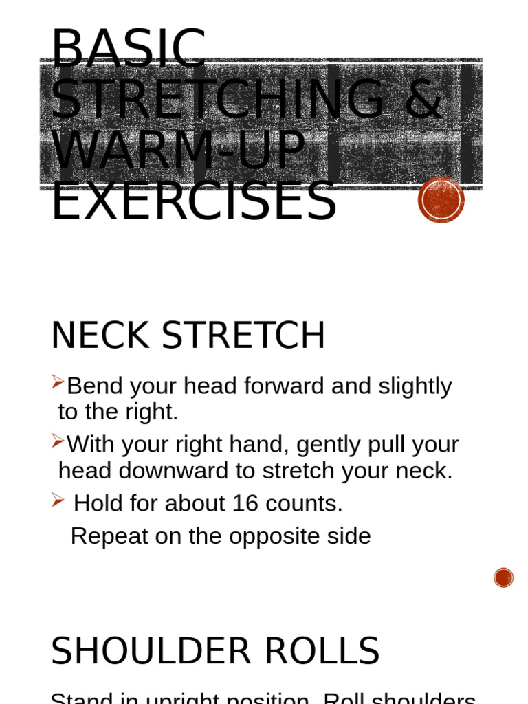 Physical Exercise Warm Up | PDF