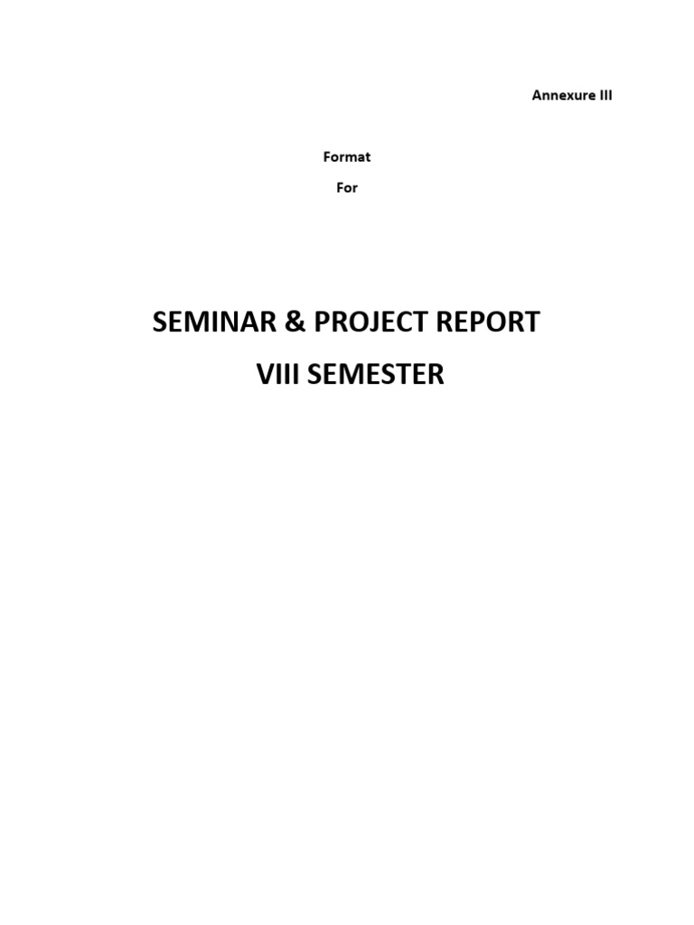 Seminar Report Format for Civil Engineering | PDF | Publishing