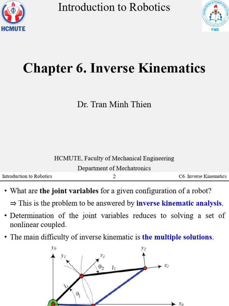 Inverse Kinematics in Robotics | PDF | Kinematics | Equations