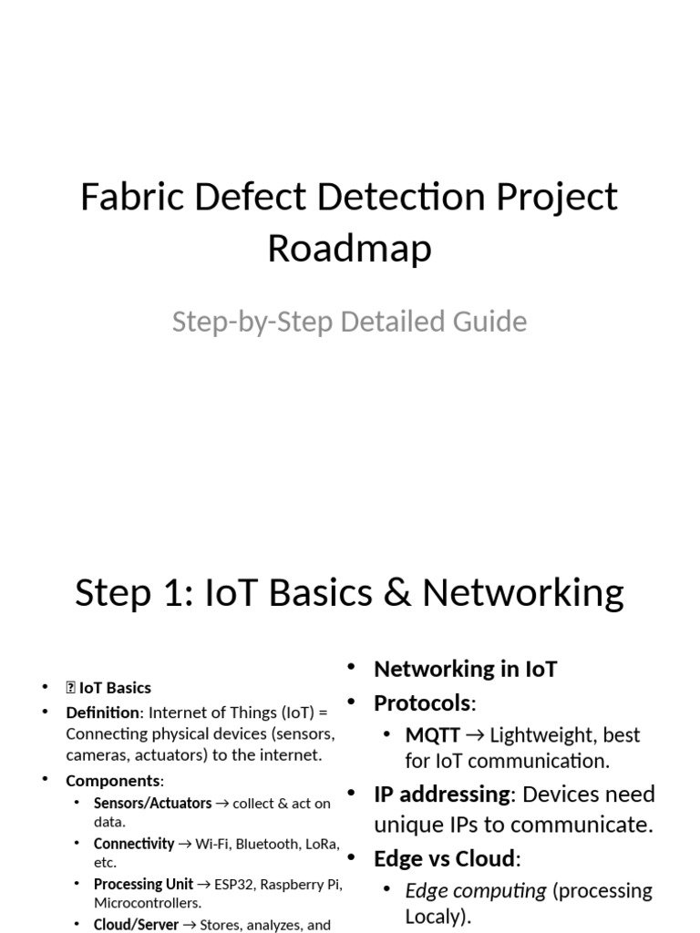 Fabric Defect Detection with IoT & OpenCV | PDF | Internet Of Things ...